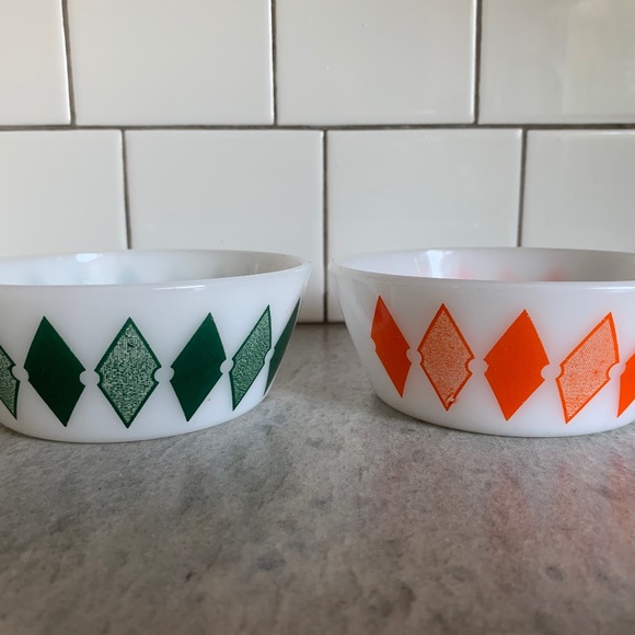Federal Glass | Kitchen | Vintage Rare Federal Glass Diamond Cereal ...